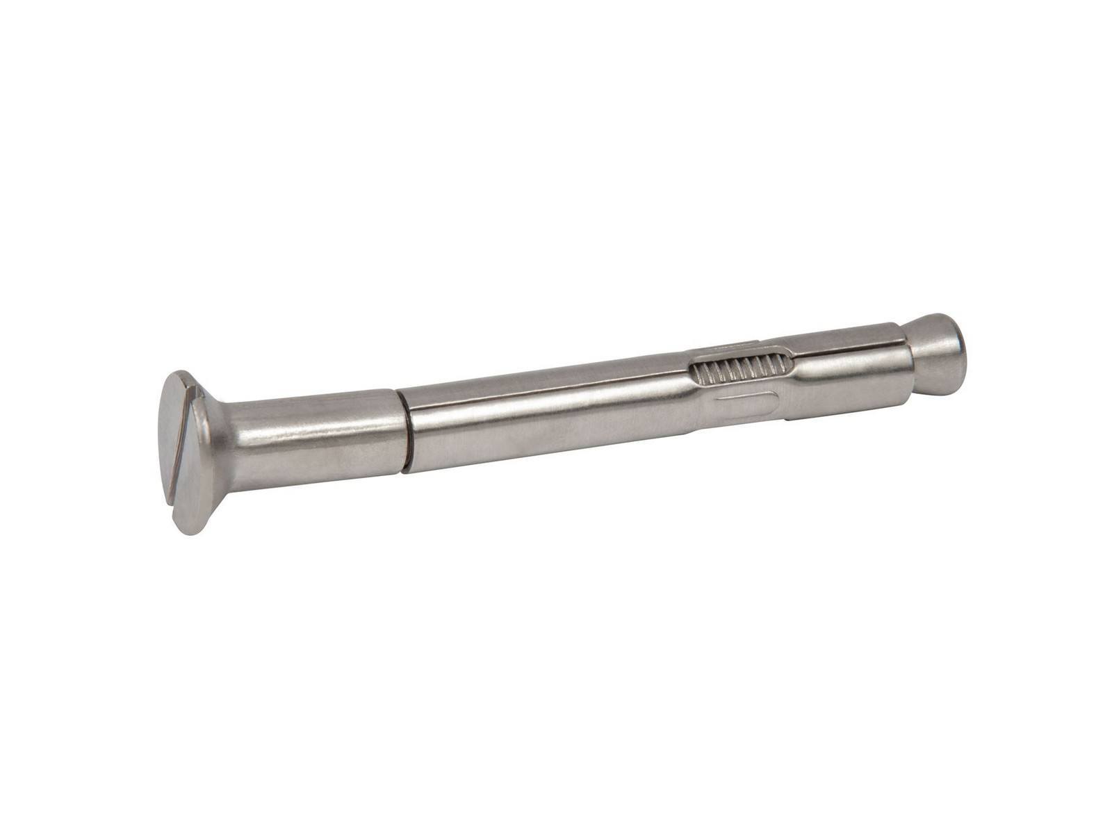 3/8" x 5" Stainless Steel Flat Slotted Sleeve Anchor, 50/Box | Concrete ...